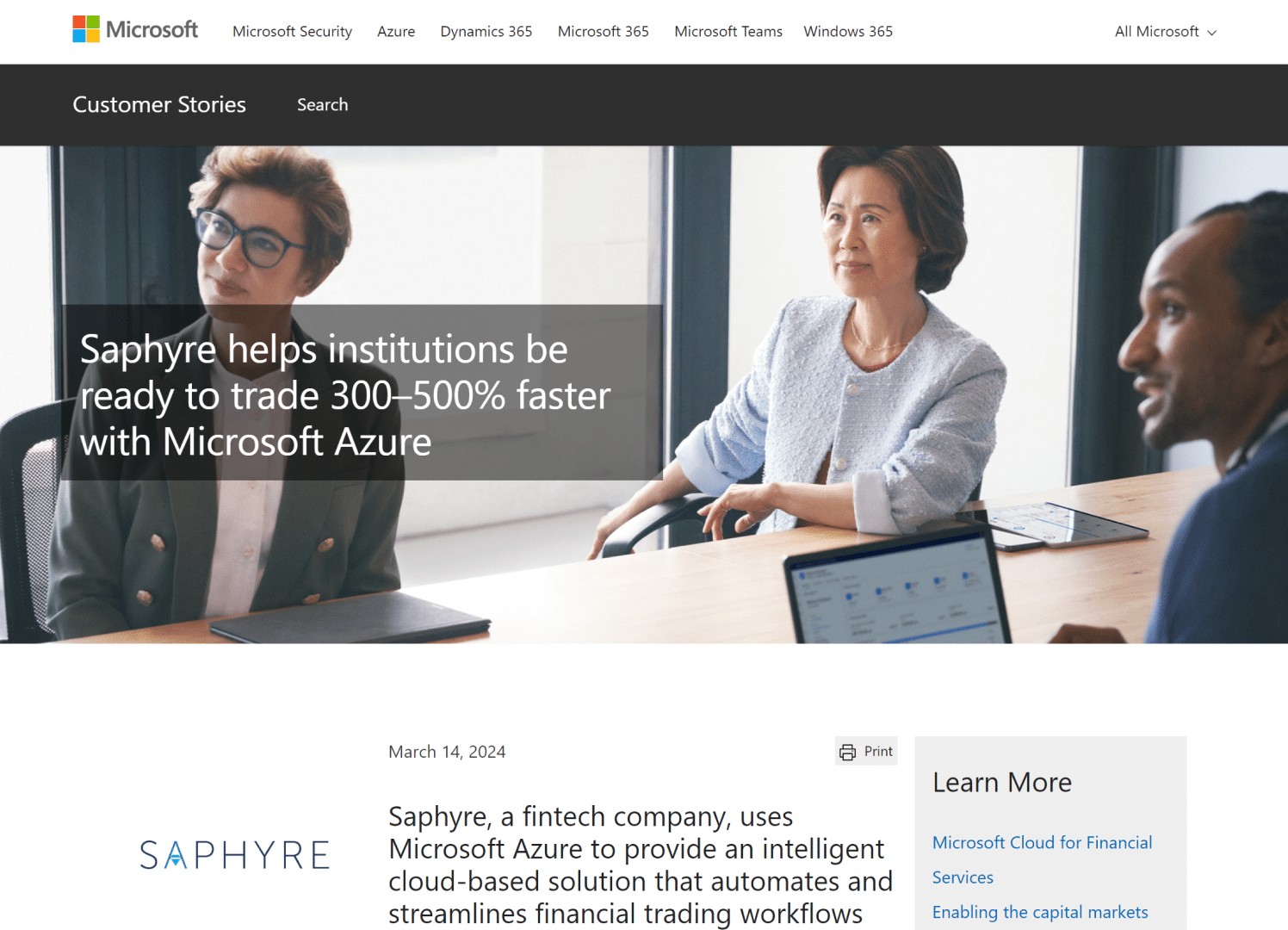 Saphyre Helps Institutions Be Ready to Trade 300-500% Faster with ...