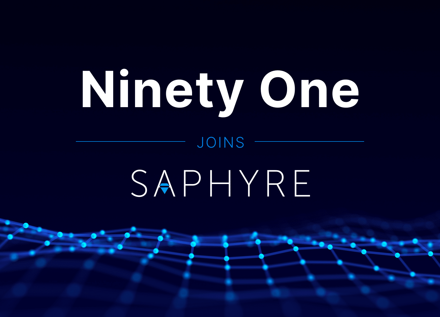 Ninety One Joins Saphyre - Saphyre