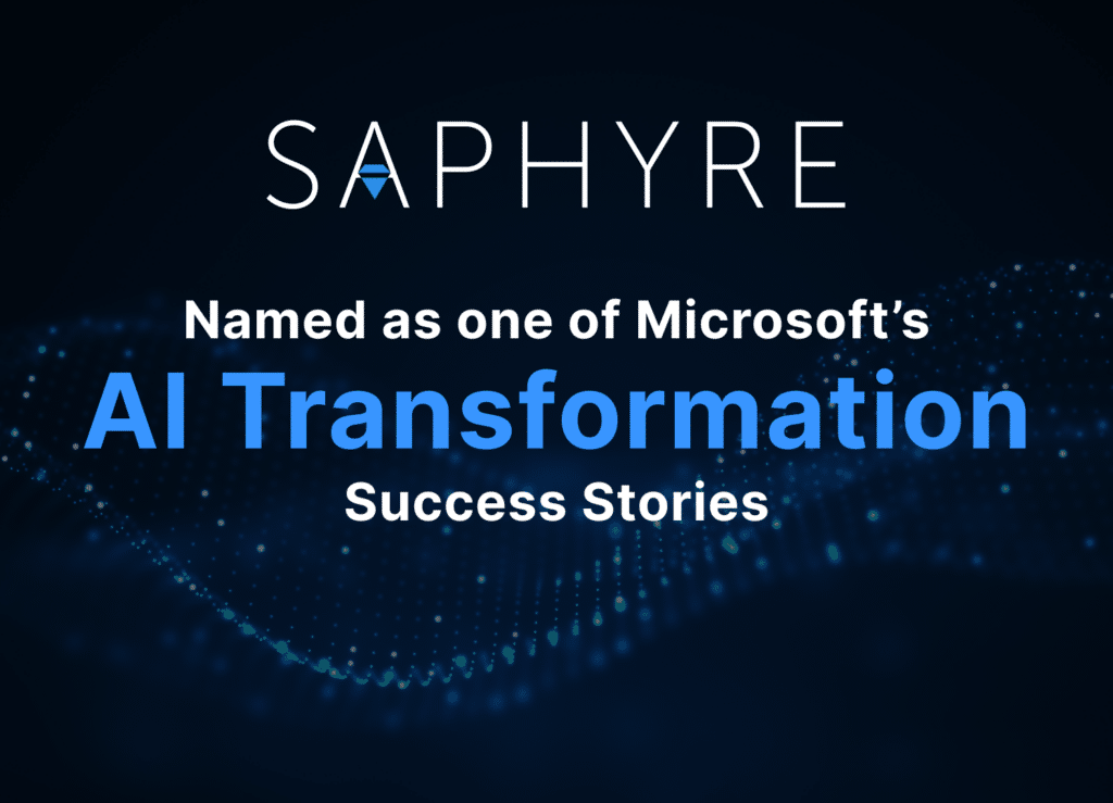 Microsoft Recognizes Saphyre For Transforming Business Through AI - Saphyre