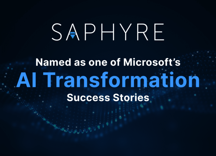 Microsoft Recognizes Saphyre For Transforming Business Through AI - Saphyre